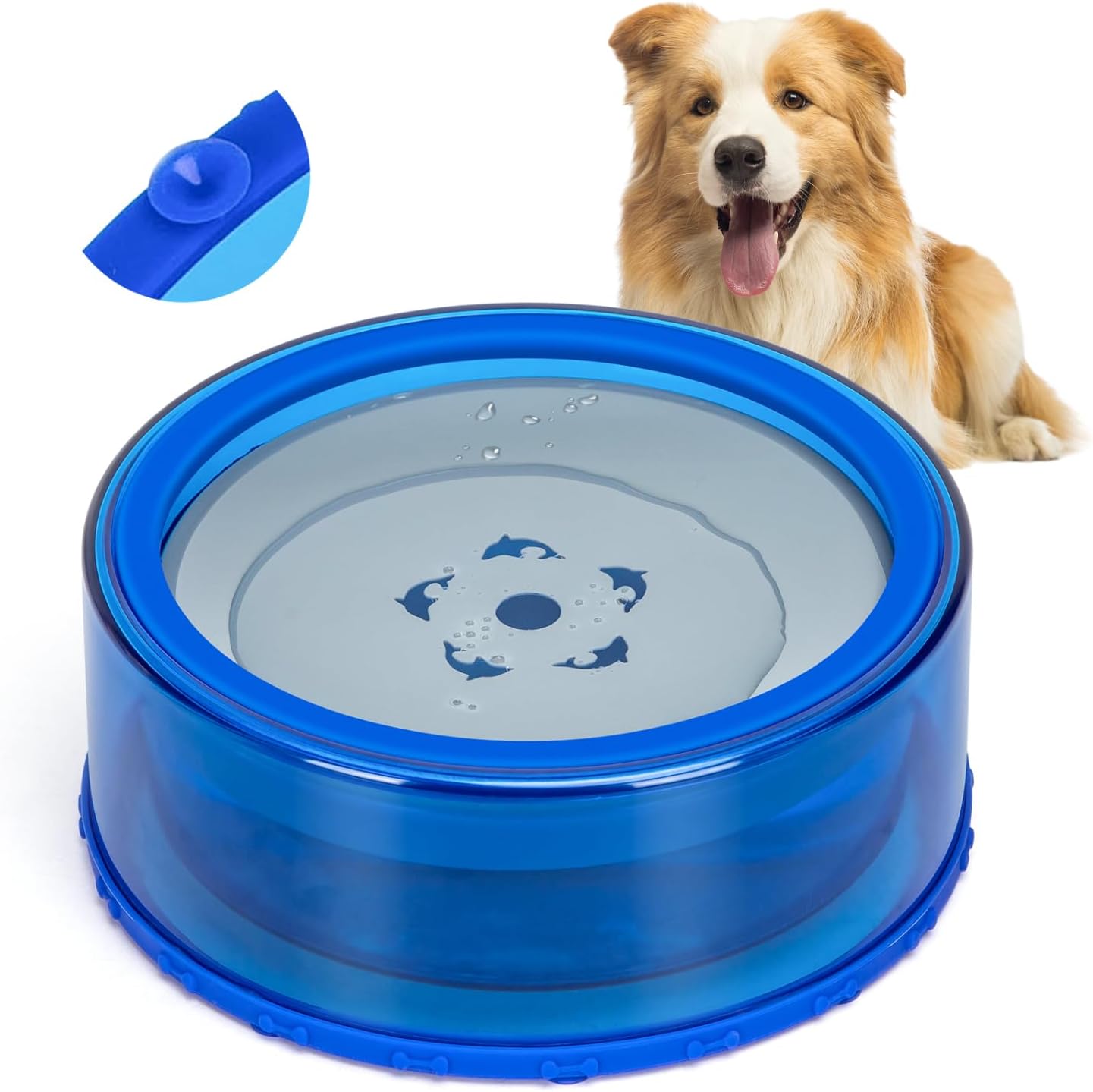 Nobleza Non Spill Dog Water Bowl, Anti Spill Pet Water Bowl, Slow ...