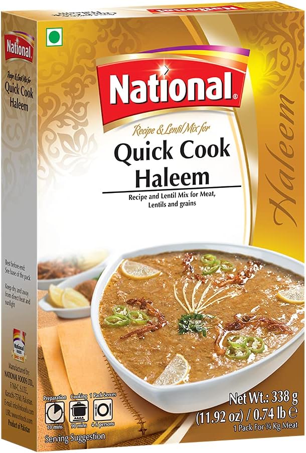 Amazon.com : National Foods Quick Cook Haleem Spice & Lentil Mix 11.92 ...