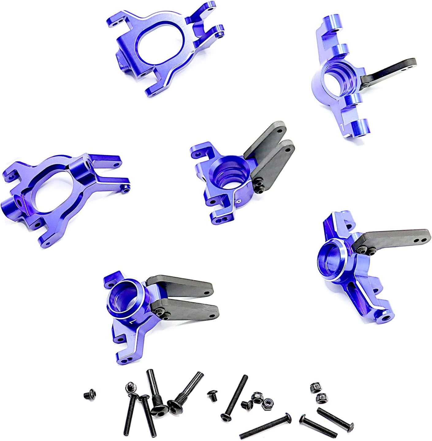 Amazon.com: Mesimsple Alloy Mojave 4S Steering Caster Blocks & Rear ...