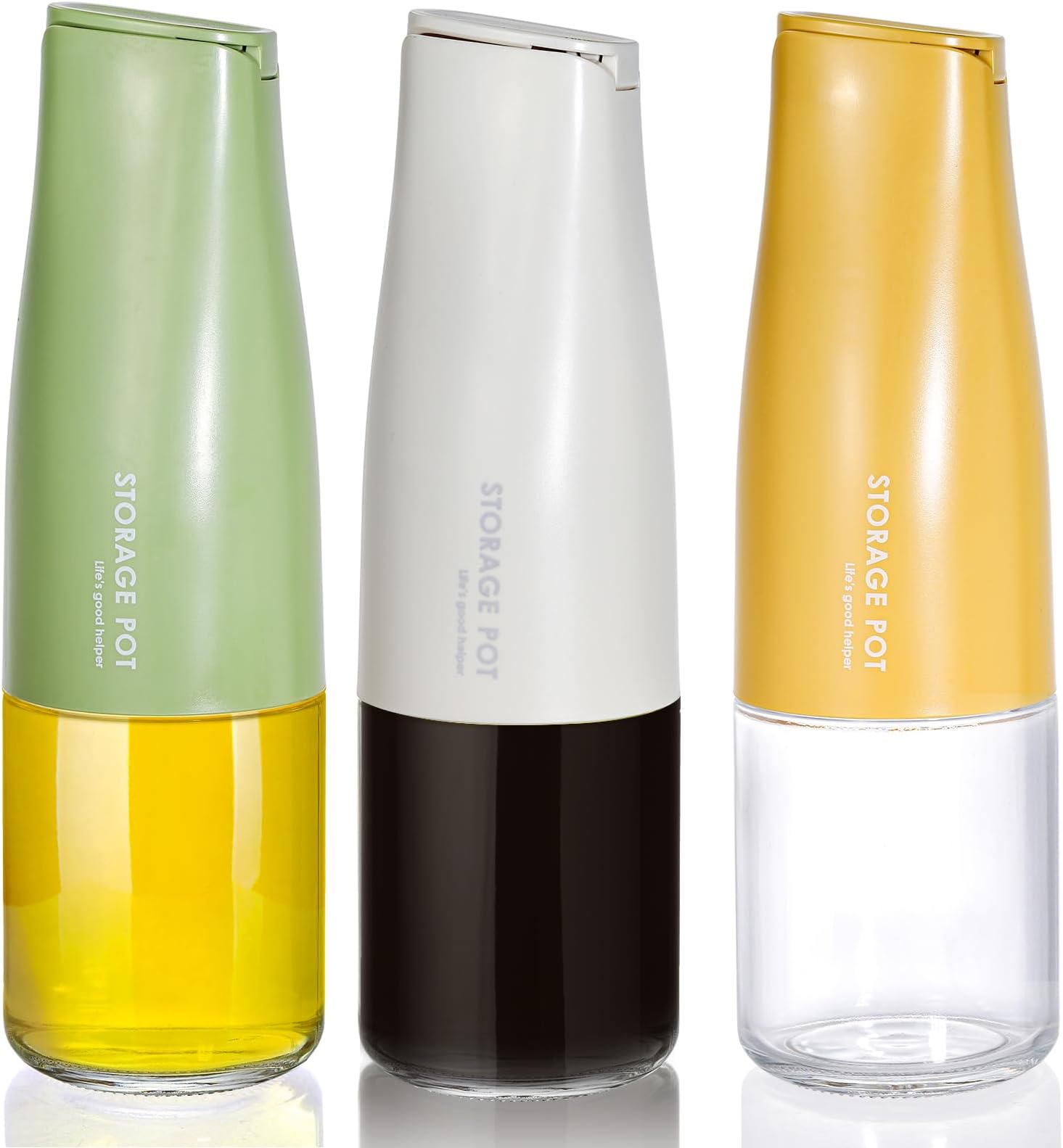 Amazon.com: yarlung 3 Pack Glass Olive Oil Dispenser, 17 Oz Kitchen Oil ...