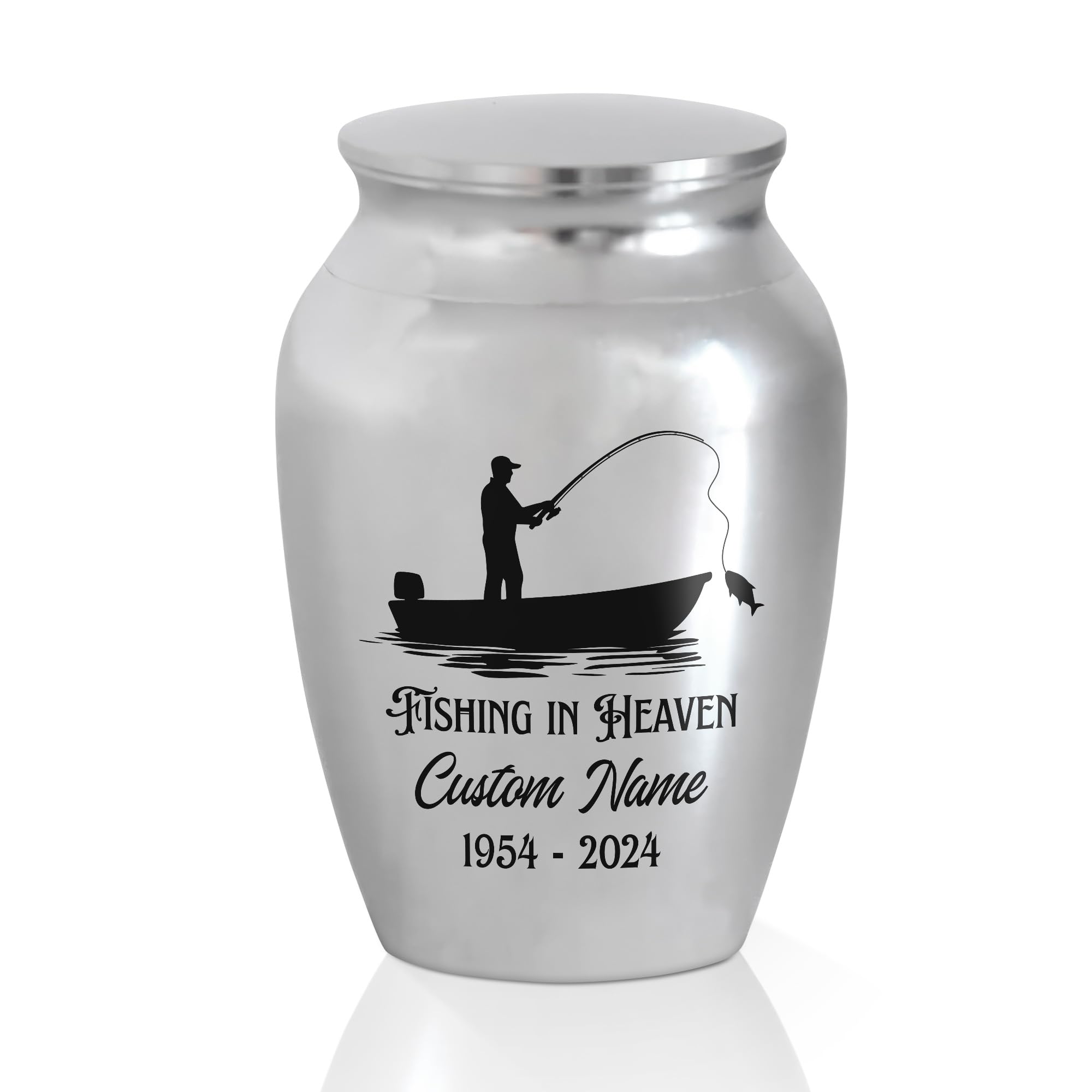 Amazon.com: Artsy Woodsy Personalized Fishing Mini Urns Stainless Steel ...