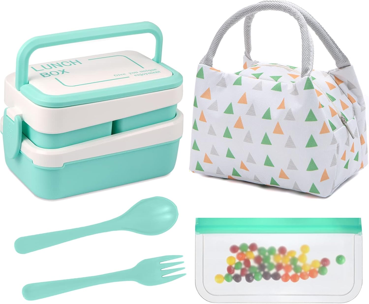 Amazon.com: MOFELE Bento Box Adult Lunch Box, Bento Box For Adults, 2 ...