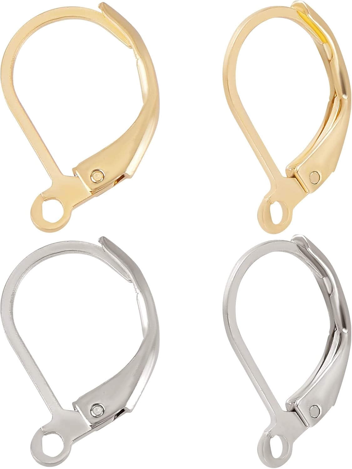 Amazon.com: Beebeecraft 1 Box 100Pcs Leverback Earring Findings ...
