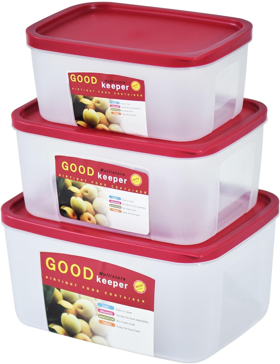 Amazon.com: Bekith 8 Pack 80oz Ice Cream Tub with Lids, Round Plastic ...