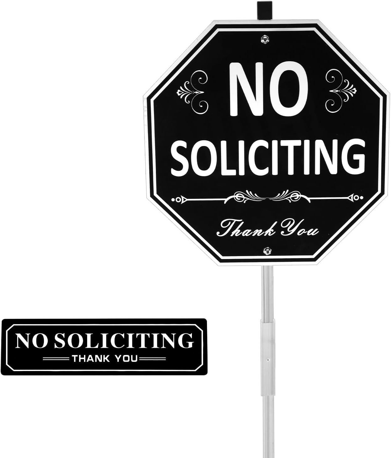 Amazon.com : 2pcs No Soliciting Sign for House, 9.84x9.84in Aluminum No ...