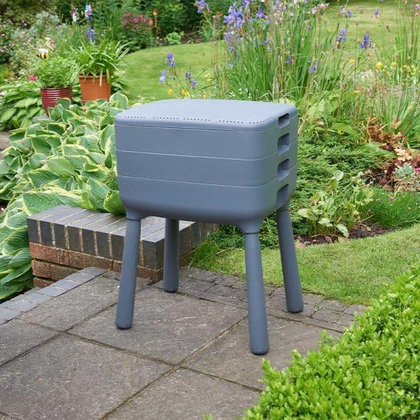 Garden Mile 3 Tray Wormery Composter - Worm Compost Bin Outdoor ...