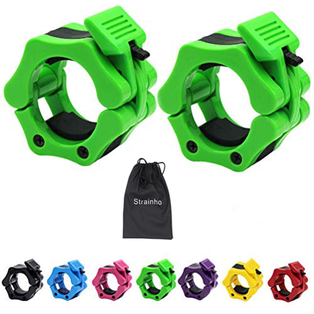 Buy Strainho Non-Slip Olympic Weight Bar Clamps - 2 inch Barbell ...