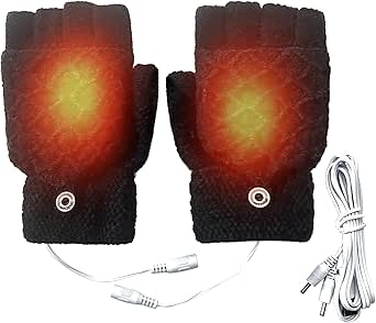 Amazon.com: USB Heated Gloves for Women & Men, Full & Half Hands Heated ...