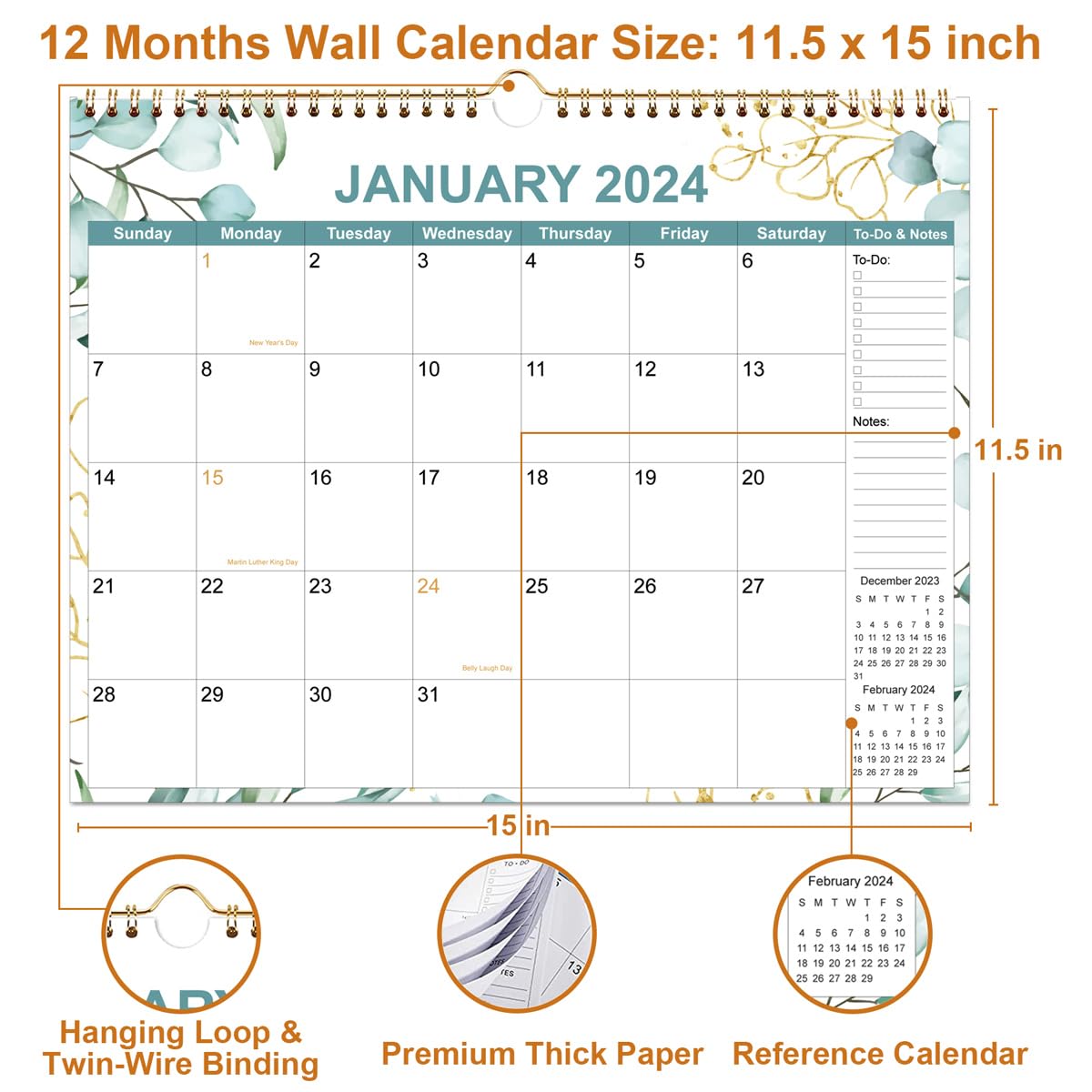 Snapklik.com : 2024-2025 Wall Calendar - Calendar 2024-2025 From January 2024 - June 2025, 18 ...