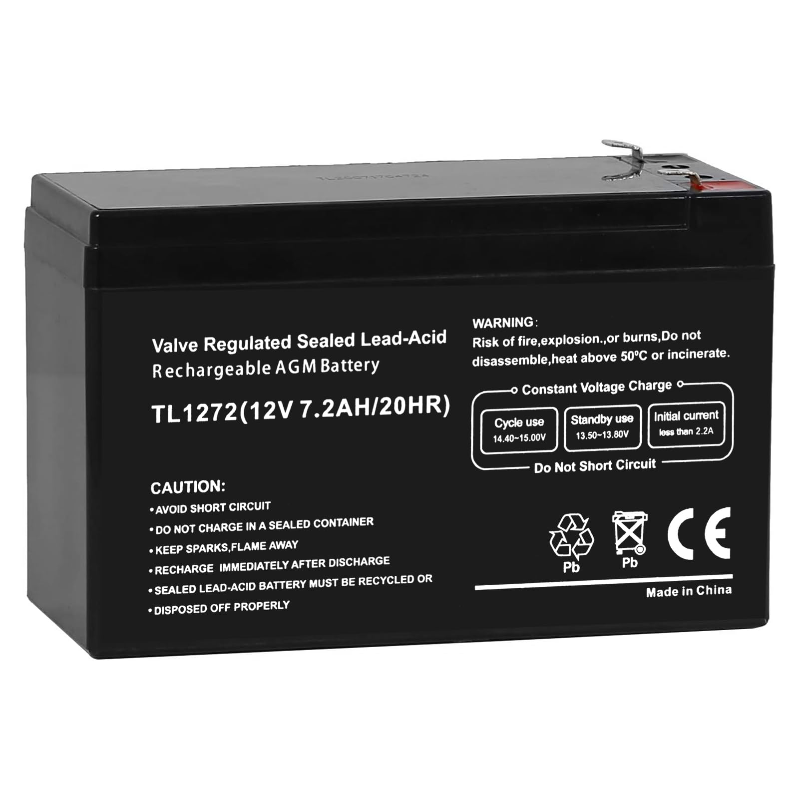 Snapklik.com : Weize 12V 7AH Rechargeable Sealed Lead Acid Battery For ...