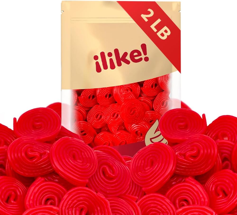 Amazon.com : Broadway Strawberry Wheels 2-Pound Bag, Red Licorice Candy ...