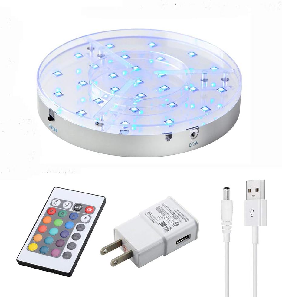 Amazon.com: 8inch Base Lights - Remote Multicolor RGB LED Stand ...