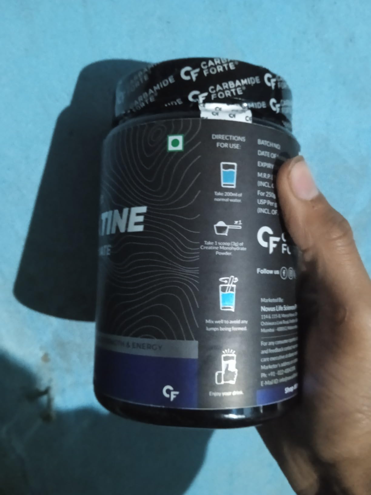 Carbamide Forte Micronized Creatine Monohydrate 100gm Supplement Powde