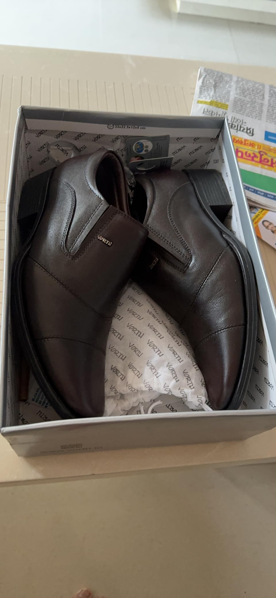 Buy Vorth Leather Comfortable Slip-On Loafer Bussiness Office Formal ...