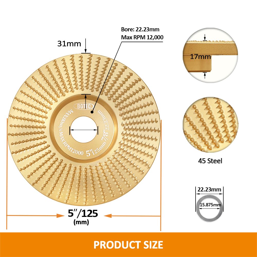 Snapklik.com : BGTEC Premium Wood Carving Disc Grinder Wheel Disc For ...