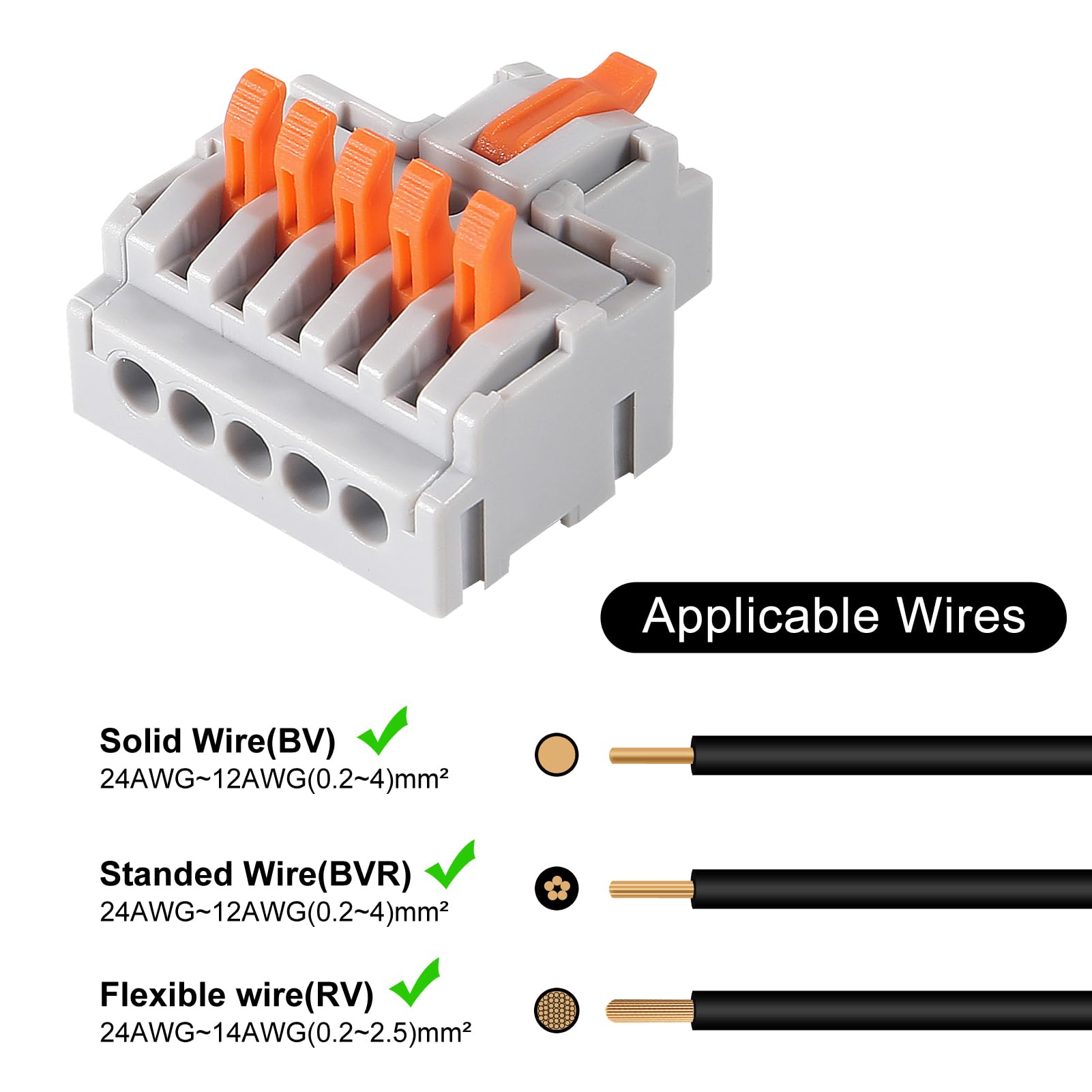 Snapklik.com : AITRIP 10PCS Lever Wire ConnectorsLever Wire Connectors ...