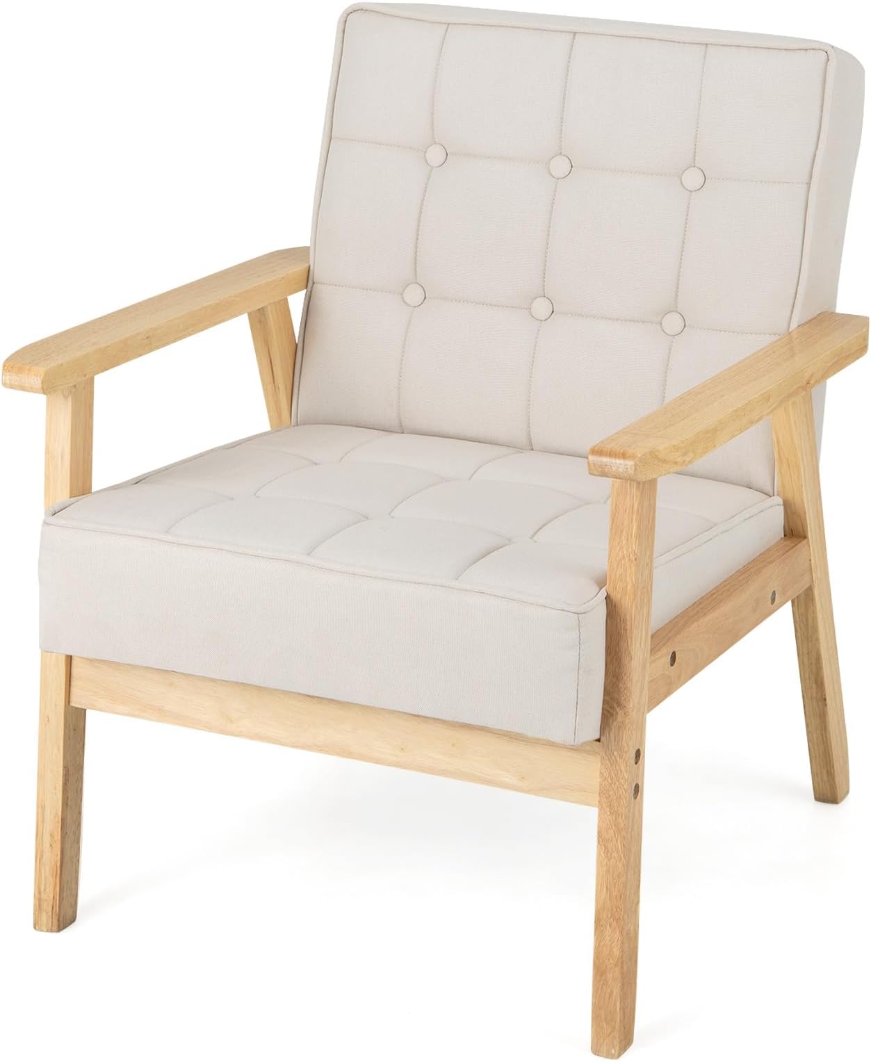 Multigot Accent Armchair, Button Tufted Modern Single Sofa Chair with ...