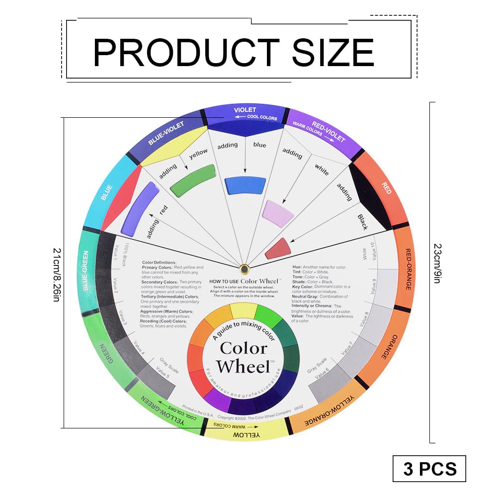 Snapklik.com : 3 Pieces Creative Color Wheel, Art Class Teaching Tool ...