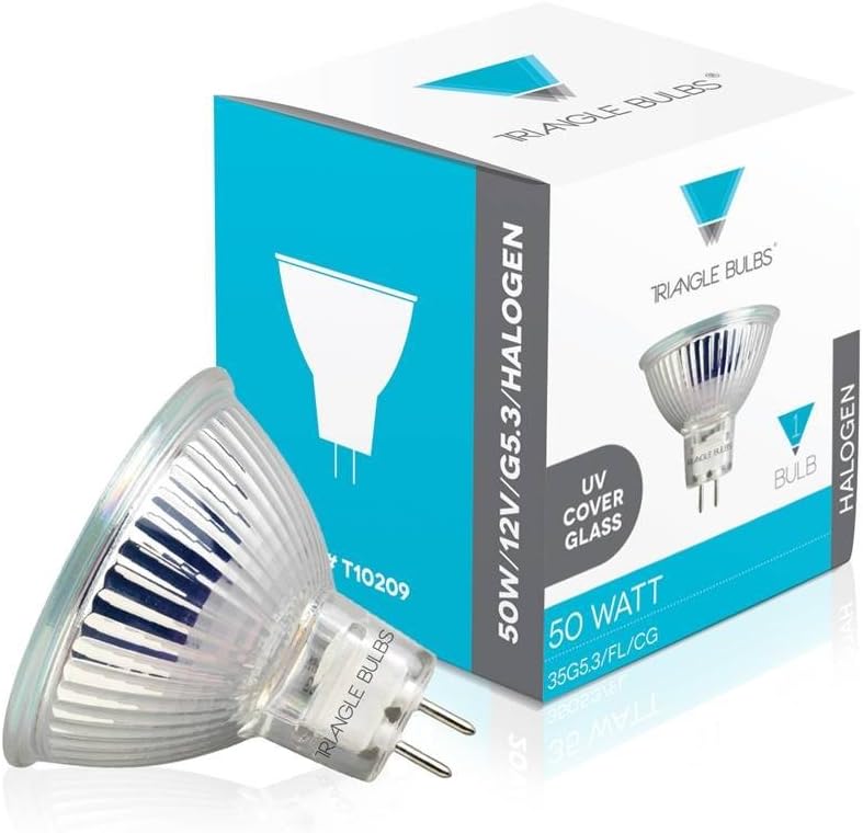 Triangle Bulbs T10209-10 (10 pack) - Q50MR16/FL/CG, 50 Watt, MR16 With ...