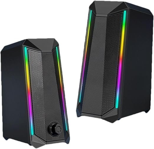 Amazon.co.jp: RGB PC Speaker, RGB Speaker for PC | 2 USB Powered ...