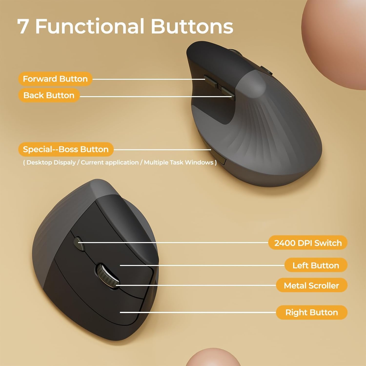 Unipows Ergonomic Vertical Mouse User Manual
