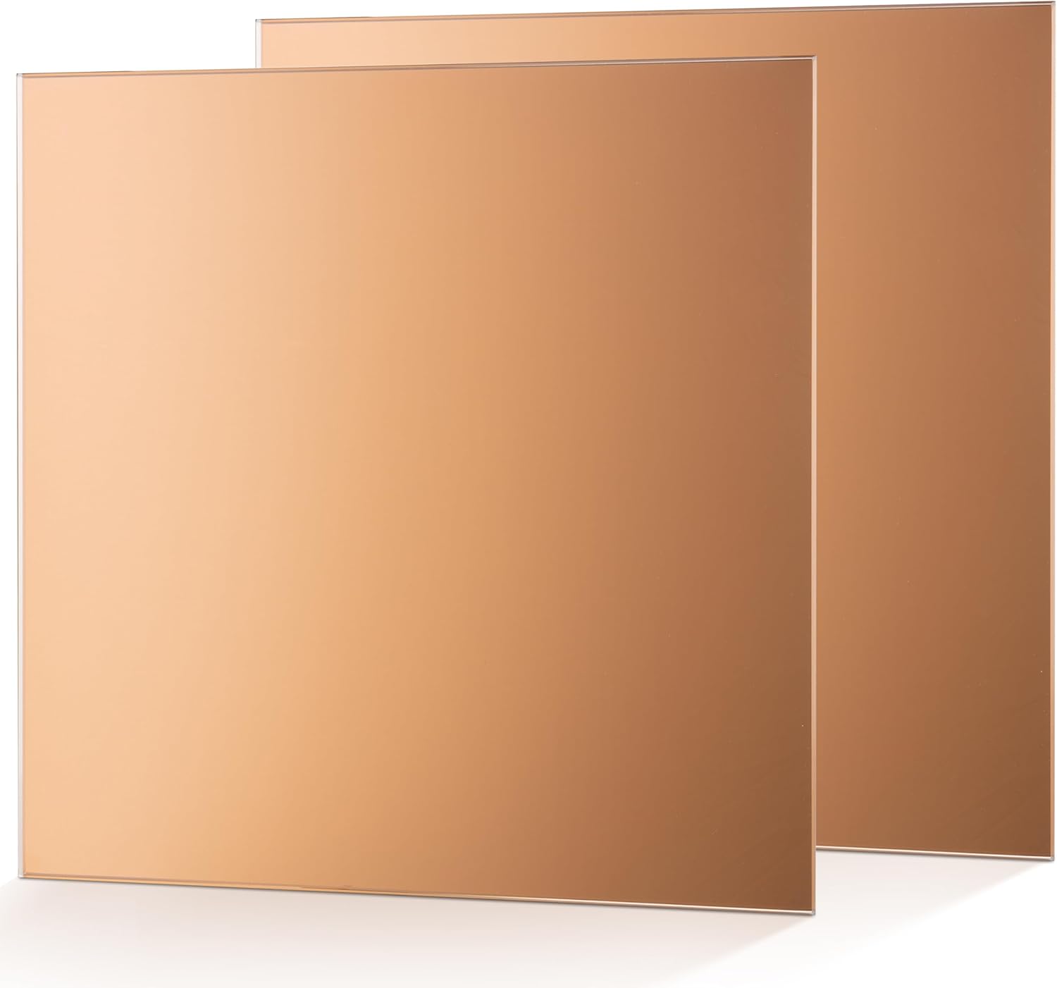 Alisveristime Elegantes espejos cuadrados de vidrio de bronce Juego de ...