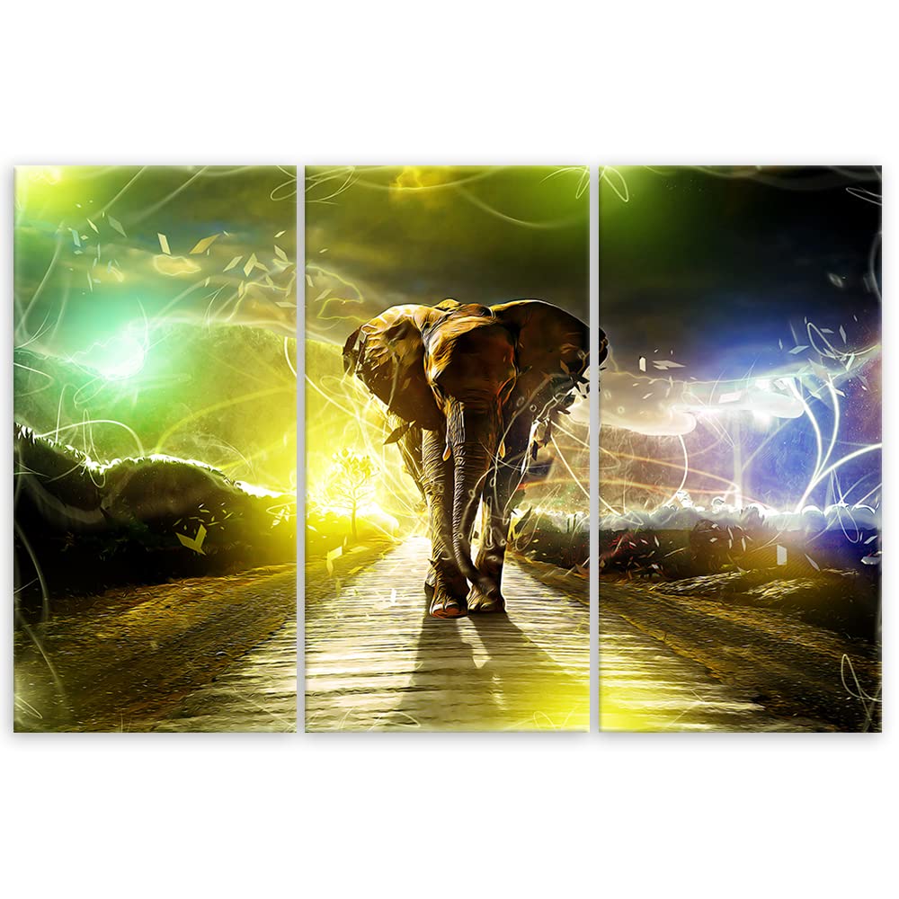 Elephant Art Abstract Lightning Wallpaper