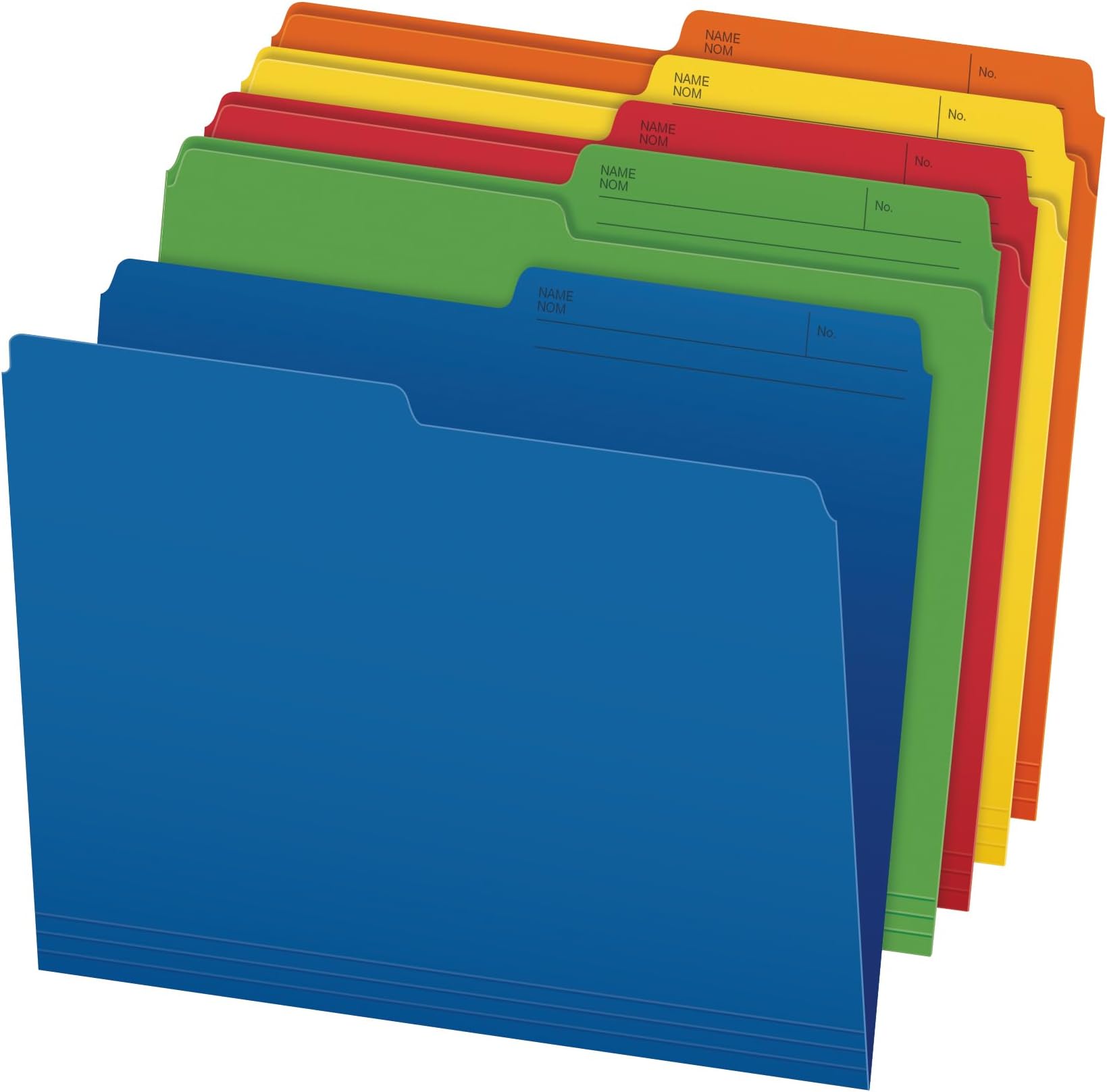 Pendaflex File Folders - Assorted Colour File Organizers, 1/2 Cut Tab ...