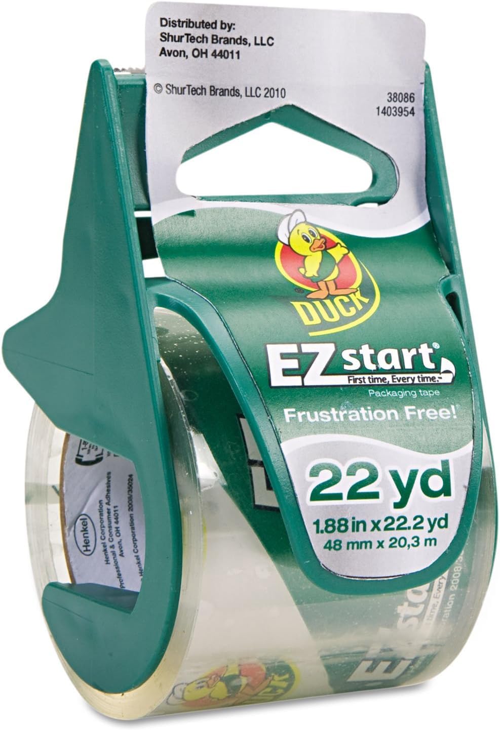 Amazon.com : Duck EZ Start Packaging Tape, Clear Packing Tape for ...