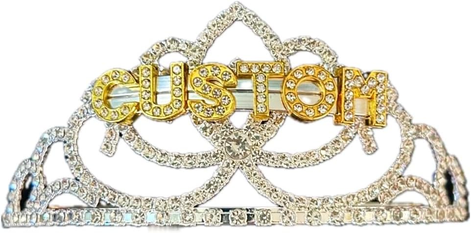 Amazon.com: NaughtyBrit Small Custom Text Tiara : Clothing, Shoes & Jewelry