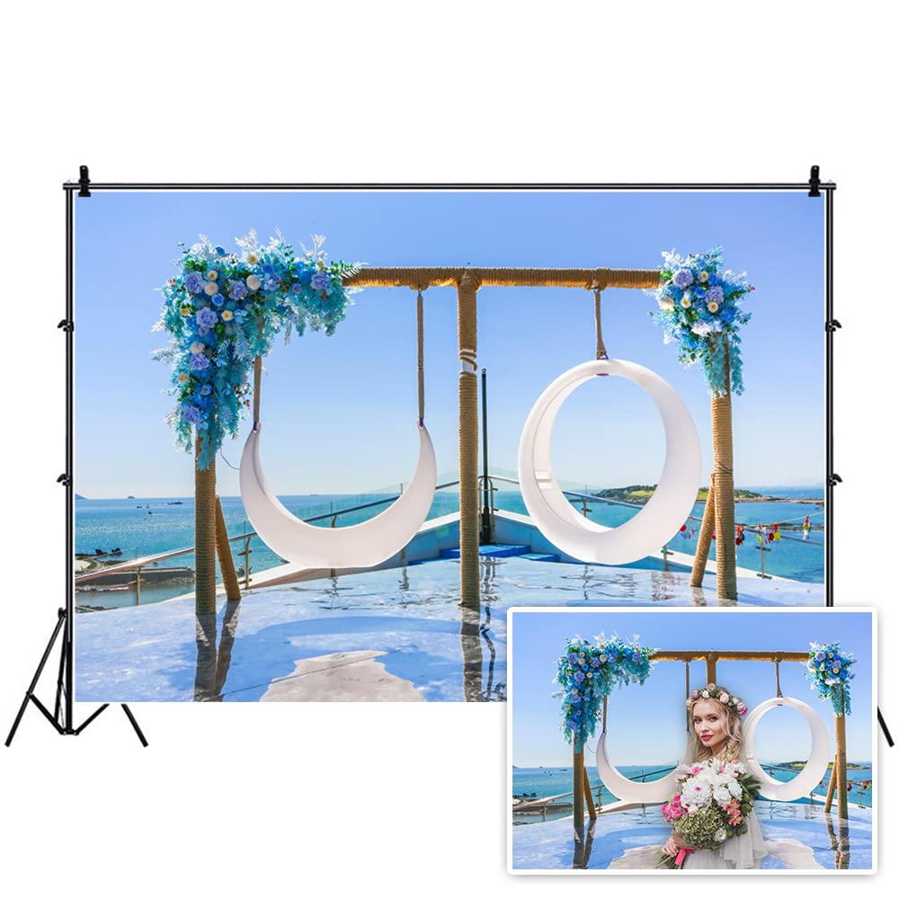 Buy Yeele 10x8ft Seaside Backdrop Summer Beach Backdrops Outdoor ...