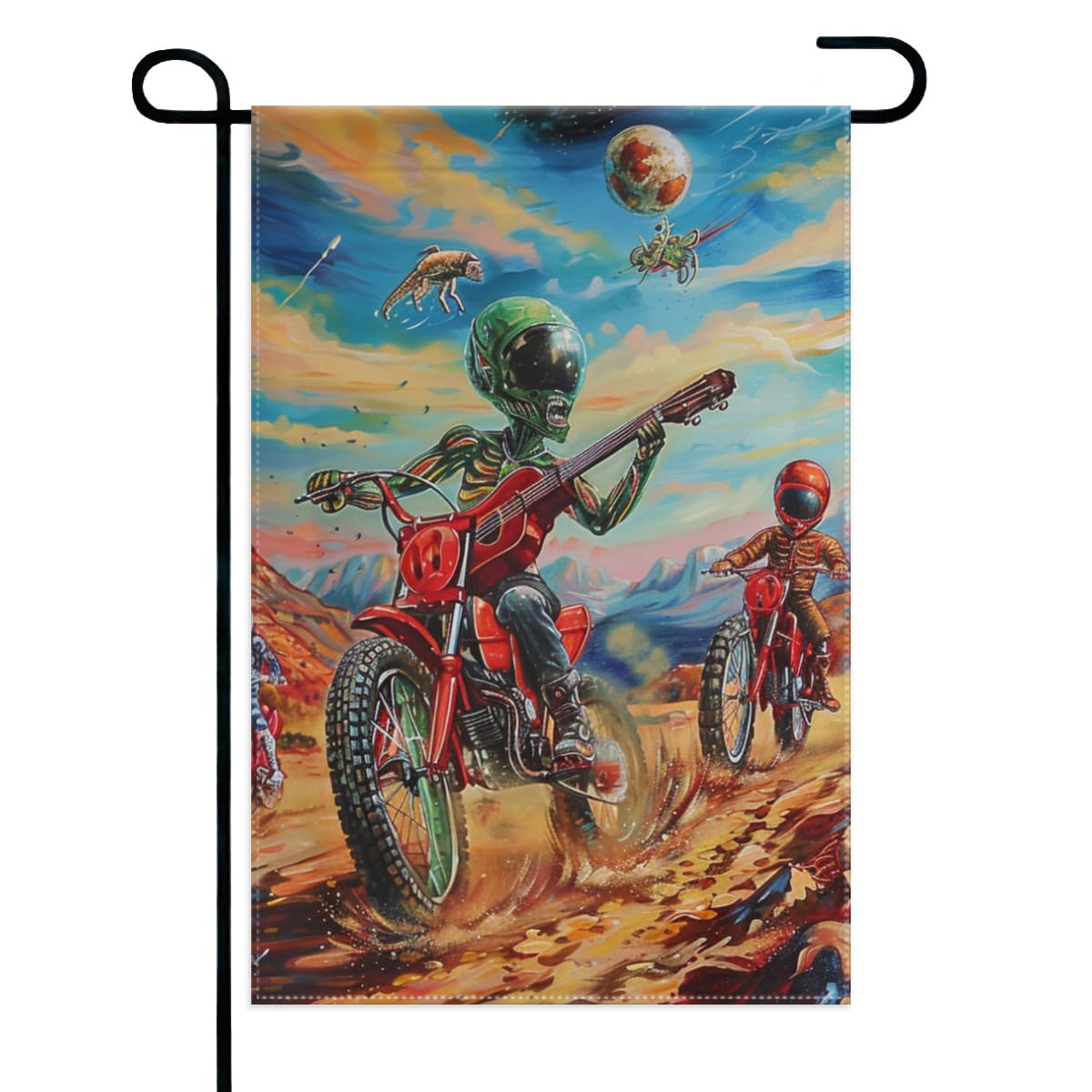 Amazon.com : Aliens Roker Dirt Bike Love Welcome Garden Flags-Fade ...