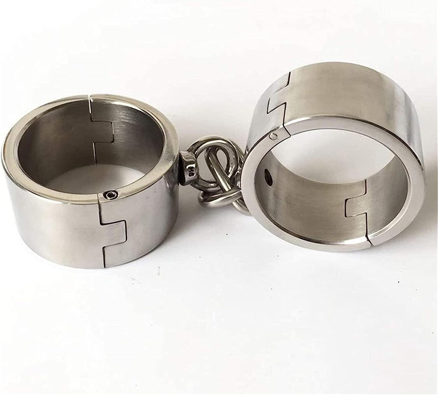 LIMKOO 4 cm hohe abschließbare SM-Handschellen aus Metall, 1 Paar ca. 900G schwere Bondage ...