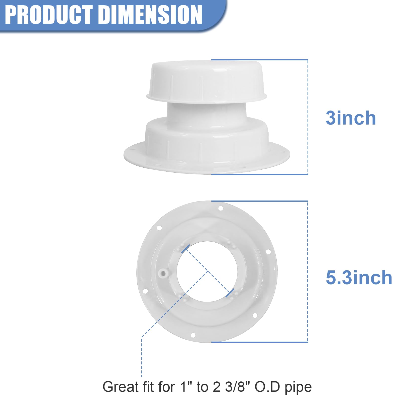 Snapklik.com : Wadoy RV Plumbing Vent Caps - RV Roof Sewer Vent Cover ...