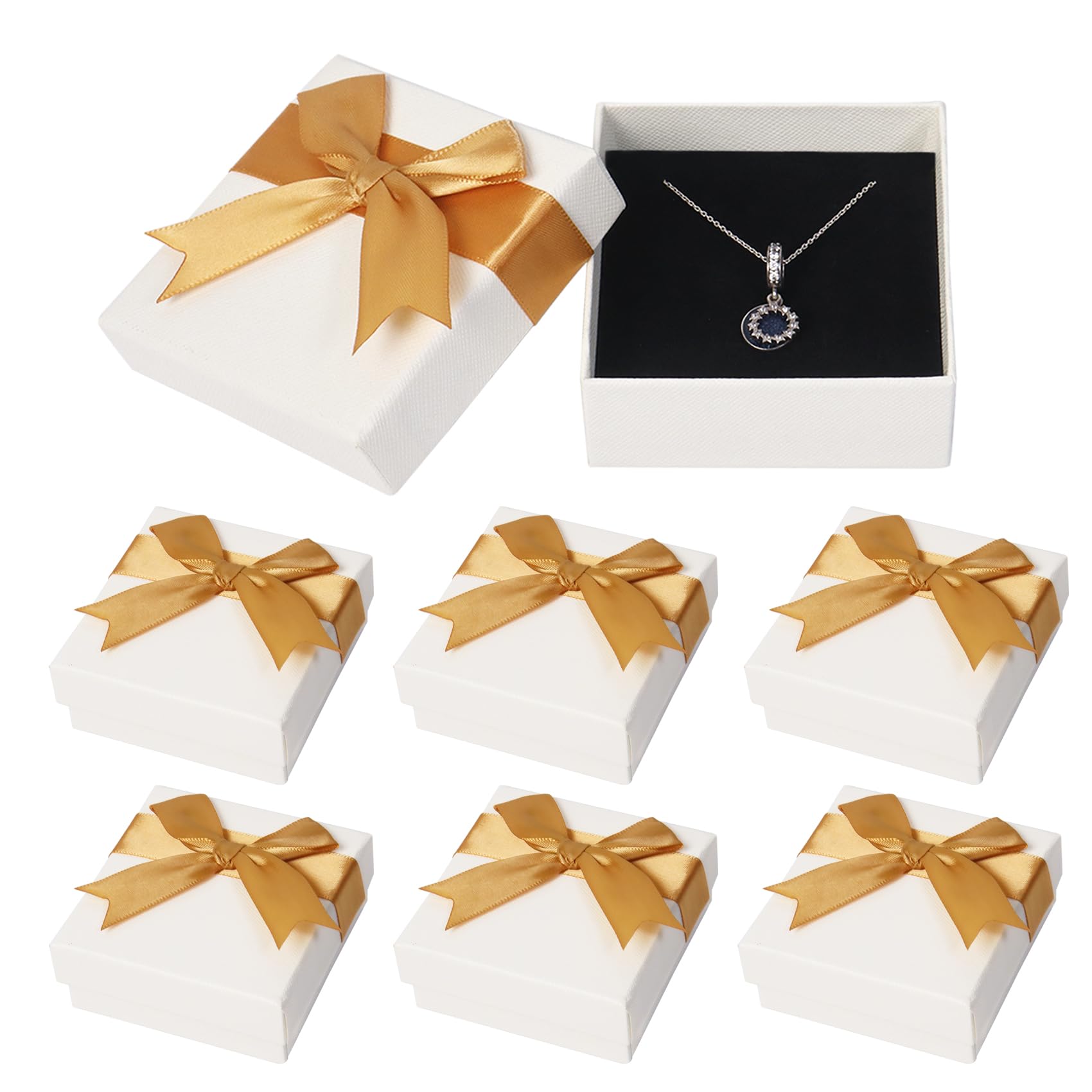 6 Pack Small Gift Boxes, 7.5x7.5x3.5cm Jewellery Gift Box with Lids ...
