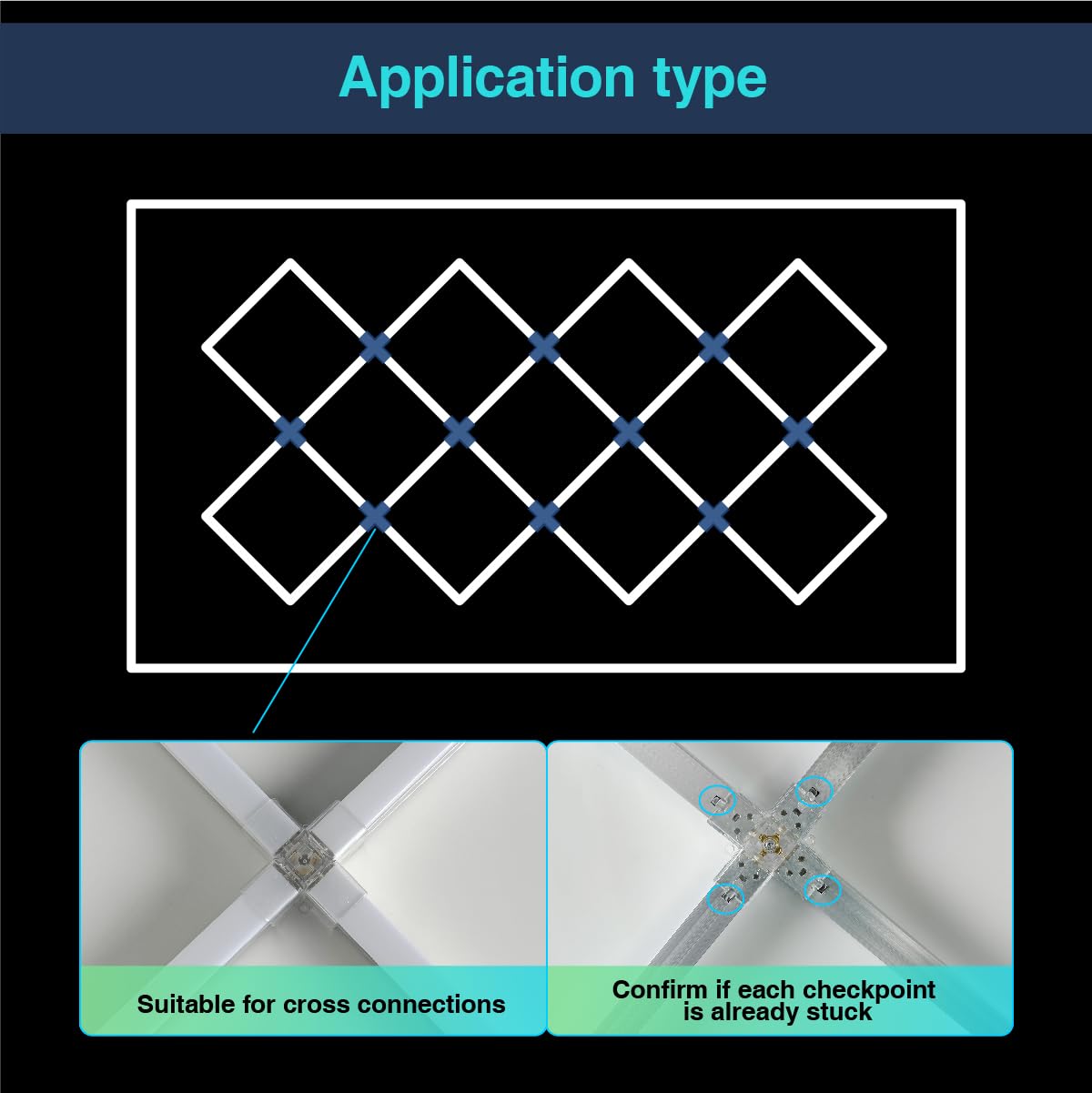 Snapklik.com : Cezelux 2 Pack Hexagon Garage Light Connectors 180 I ...