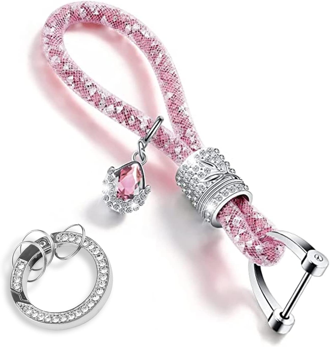 Amazon.com: cueclue 1 Pack Car Bling Rhinestone Key Chain, Crystal Car ...