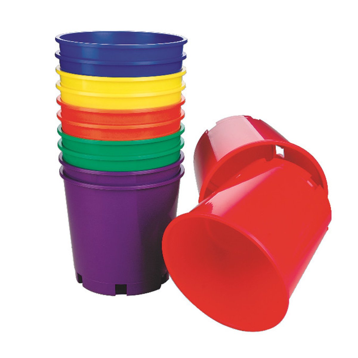 S&S Worldwide Large Stacking Buckets. Includes 12 Plastic Buckets, 2 ...