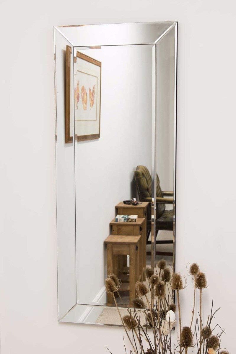 MirrorOutlet Modern Design Silver Bevelled Edge Venetian Wall Mirror ...