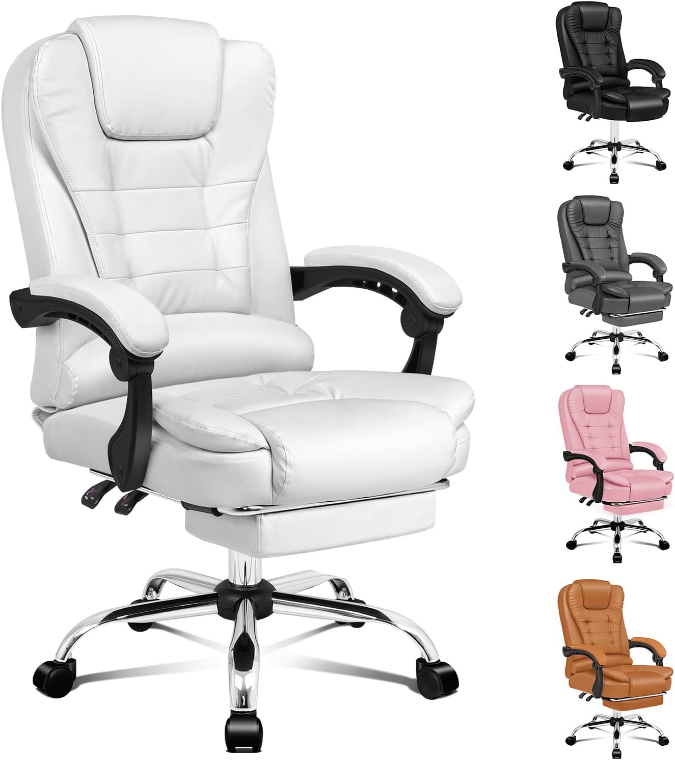 ALFORDSON Office Chair Ergonomic Computer Chair with Footrest Executive ...