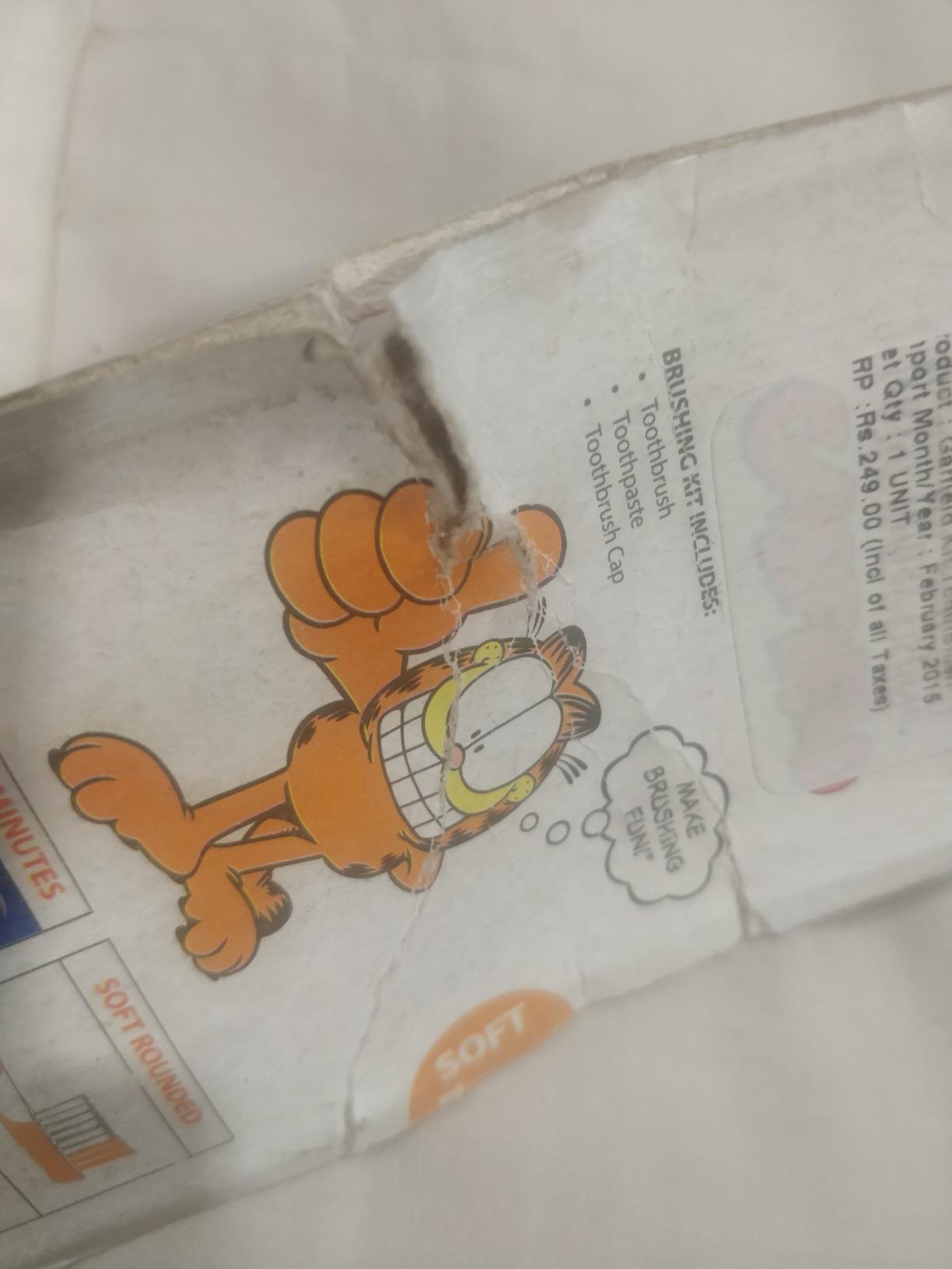 Brush Buddies Garfield Tooth Brush Kit (1 Brush + Cap + Toothpaste ...