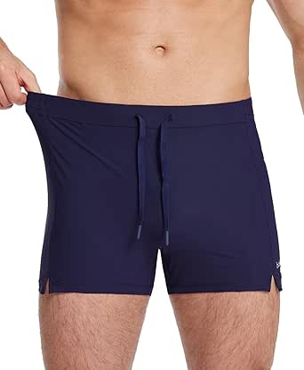 baleaf Men's 3" Short Swim Trunks Square Leg Swim Briefs Quick Dry ...