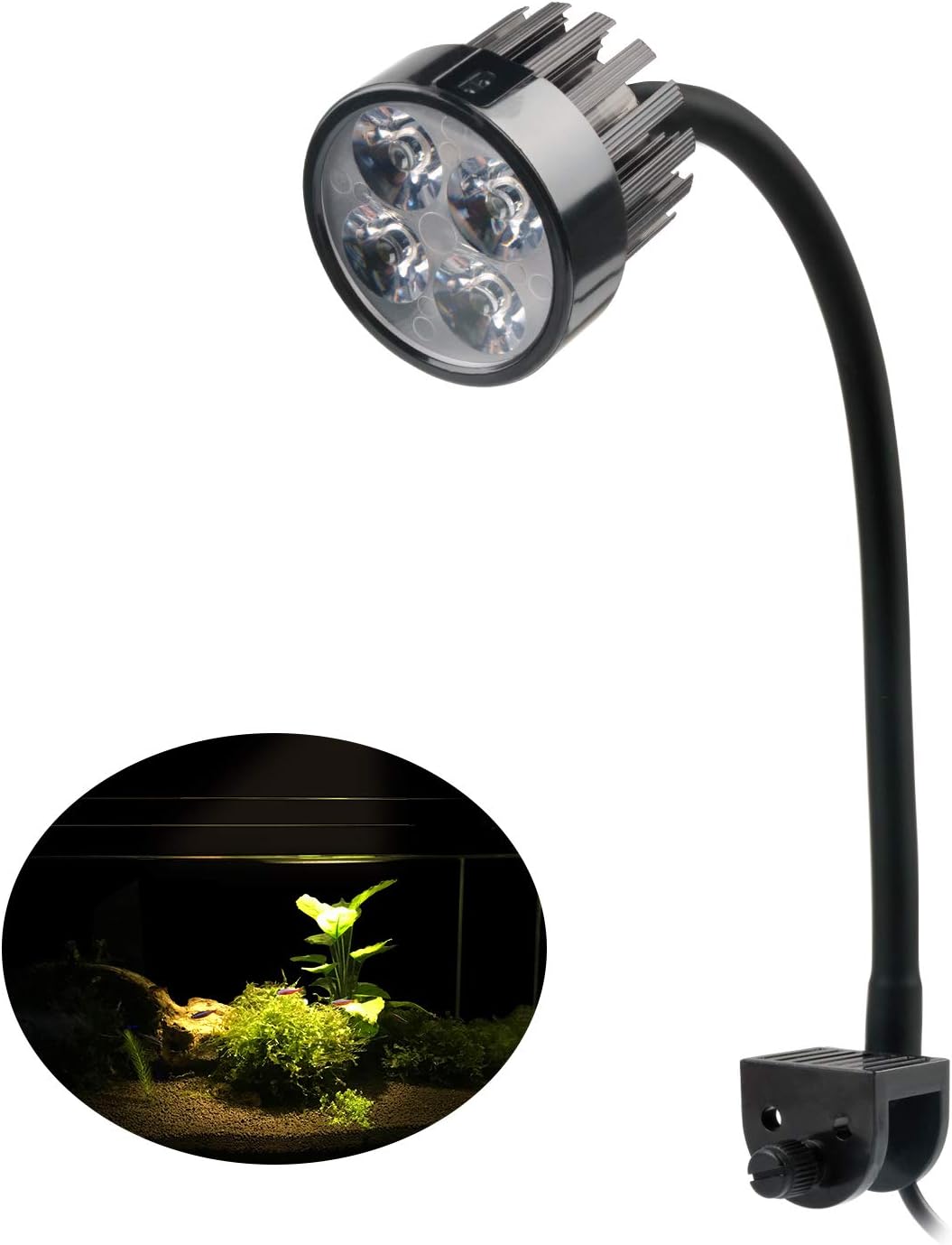 Amazon.com: NICREW Aquarium Clip-On LED Spotlight, Touch Sensor Switch ...