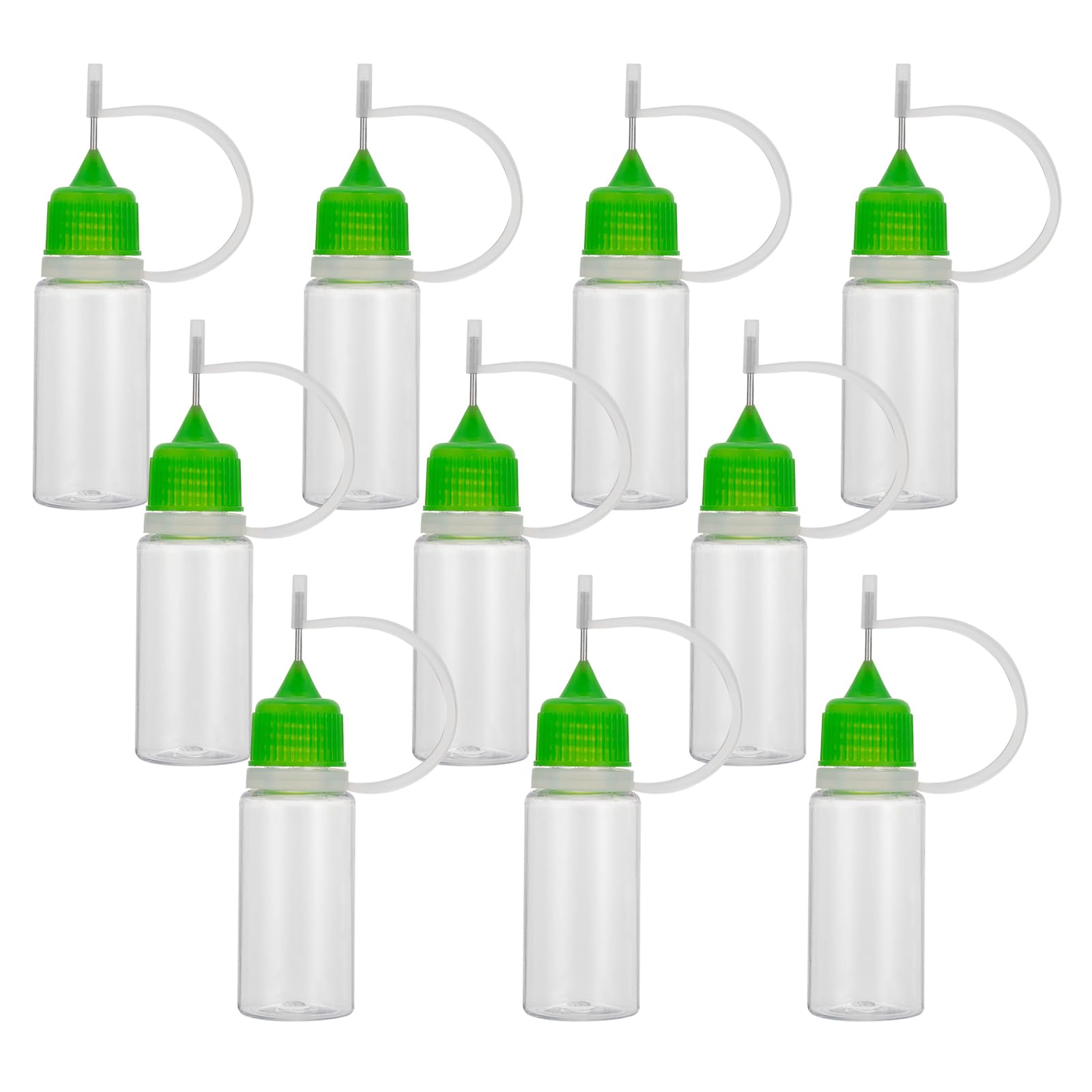 Amazon.com: JIUWU Clear Needle Cap Squeezable Bottle, 10ml Needle Tip ...