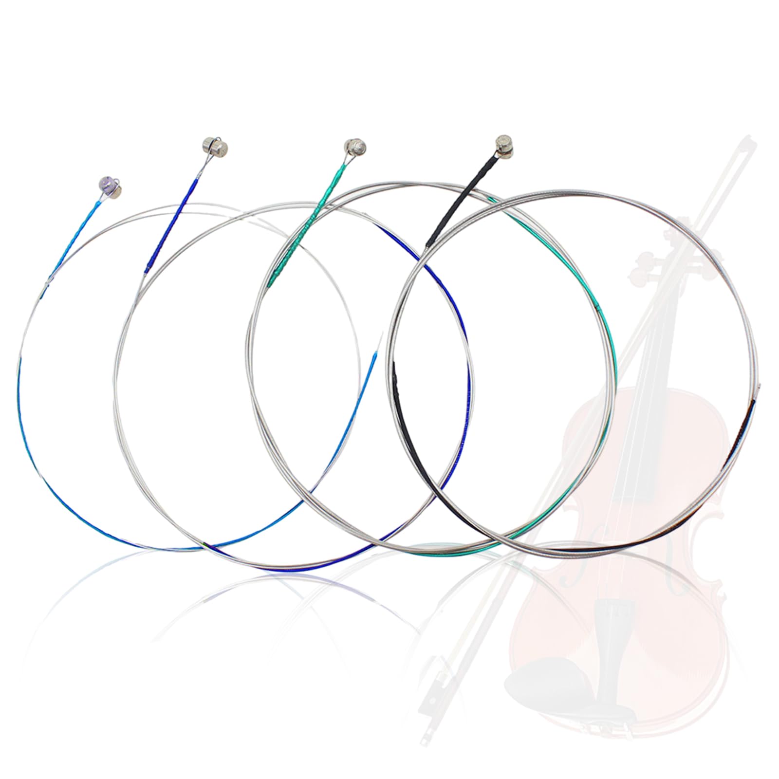Classic Violin Universal String Full Set, 2 Sets 4/4 Silver Violin ...