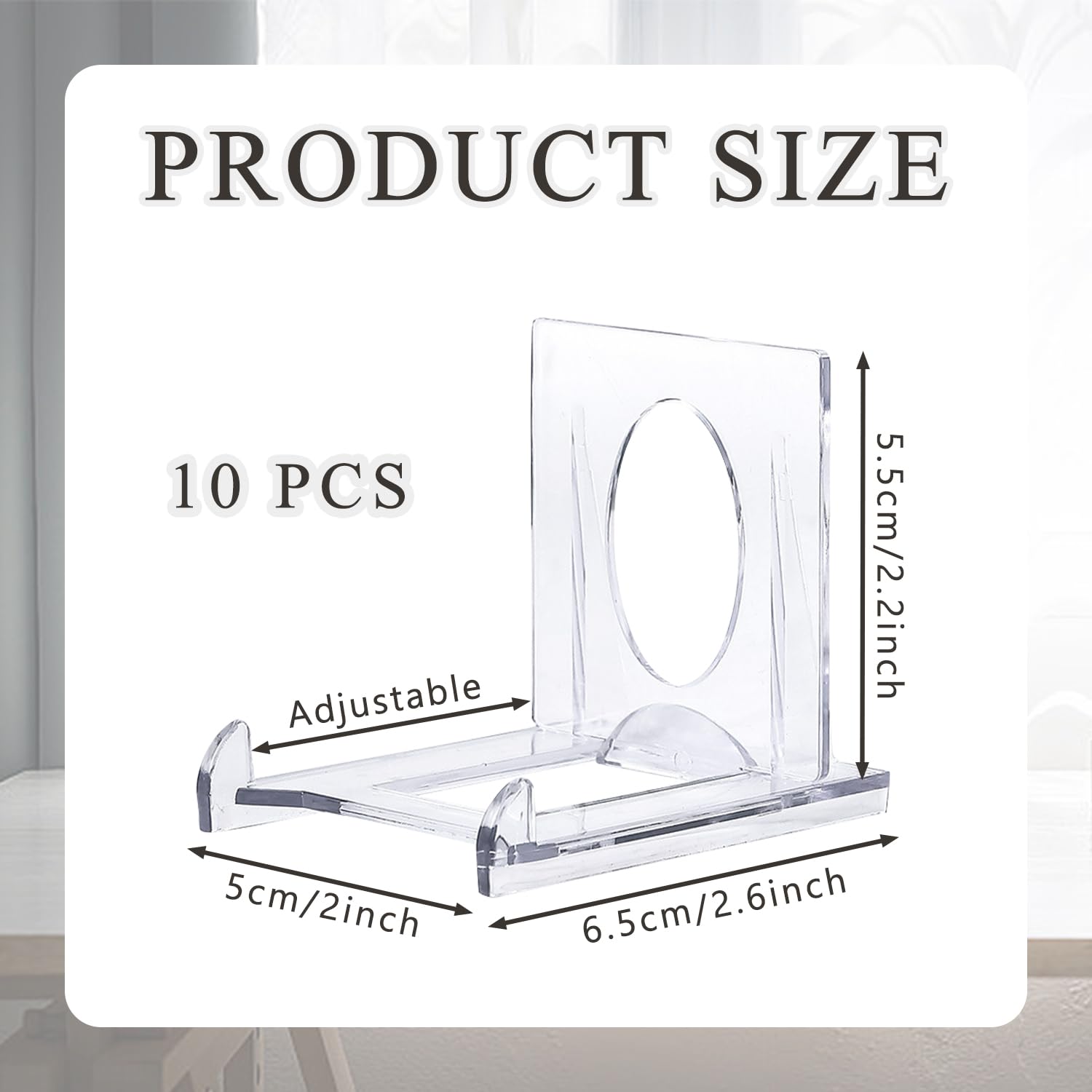 SYEYCW 10 Pcs Acrylic Display Stand, Clear Adjustable Clear Acrylic ...