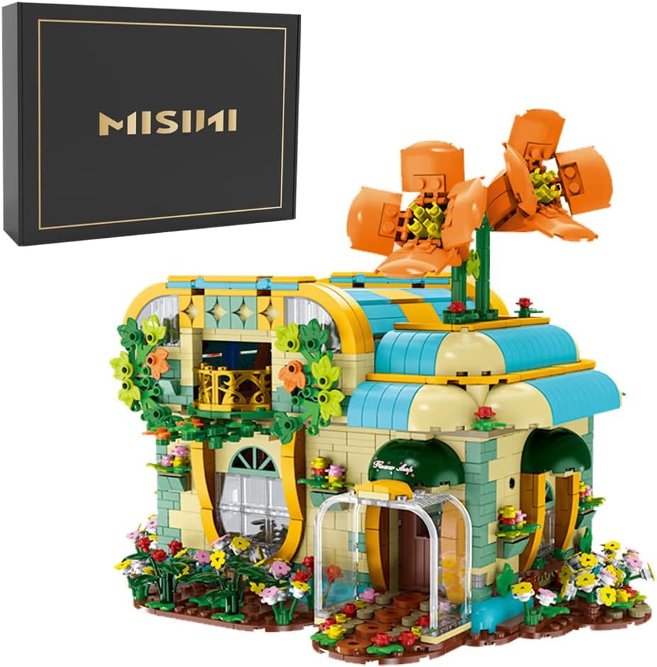 Amazon.com: MISINI 031051 Toon City Florist Building House Set, 2102 ...