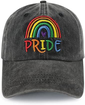 Amazon.com: LGBTQ Pride Rainbow Hats for Men Women, Adjustable ...