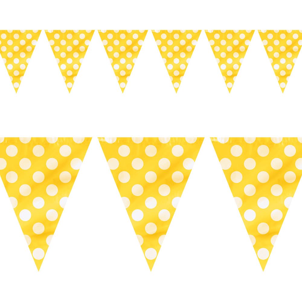 Polka Dot Pennant Banner Clip Art Pink Polka Dot 9' Pennant Banner