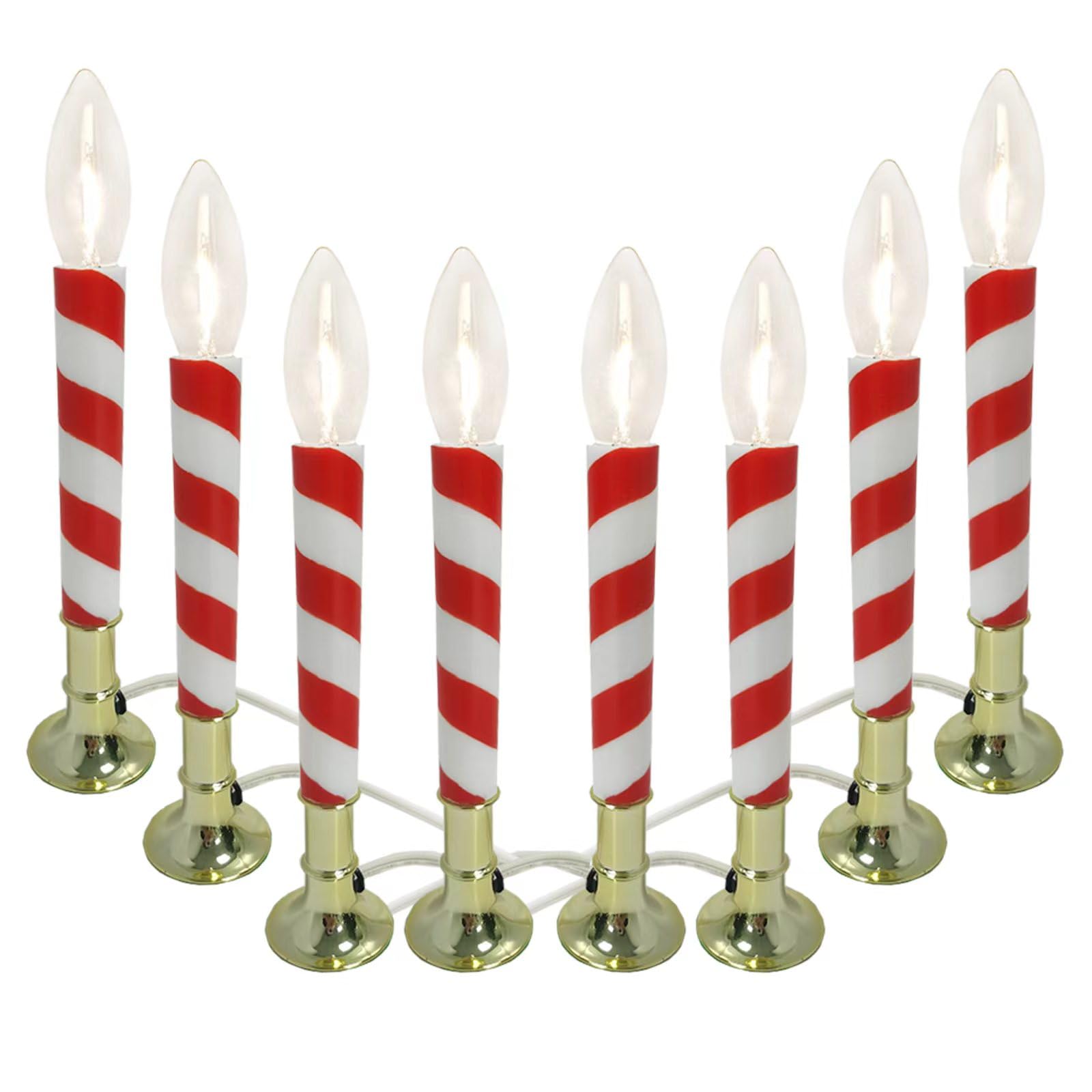 Amazon.com: 8 Pack Electric Window Candle Lamp with Brass Plated Base ...